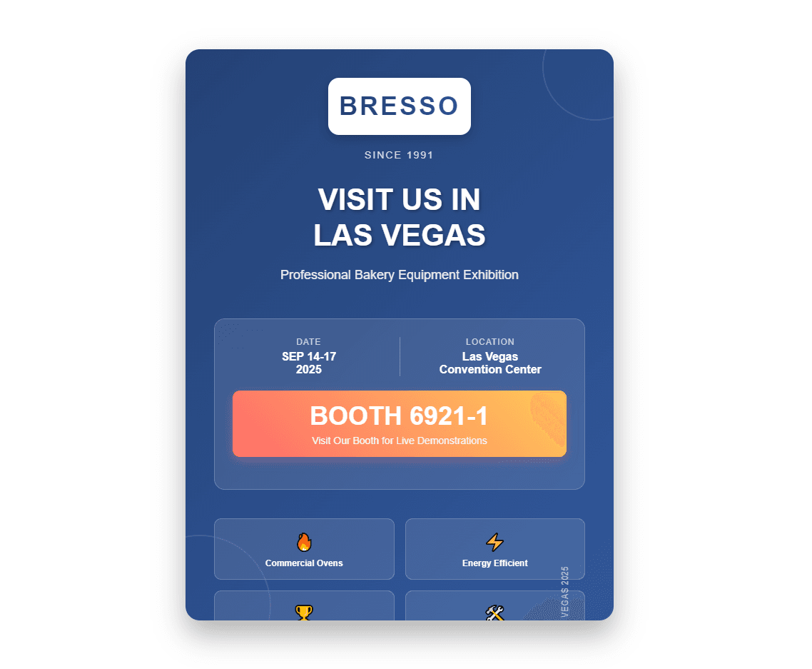 Invitation to Visit Our Booth at IBIE 2025 in Las Vegas - Bresso